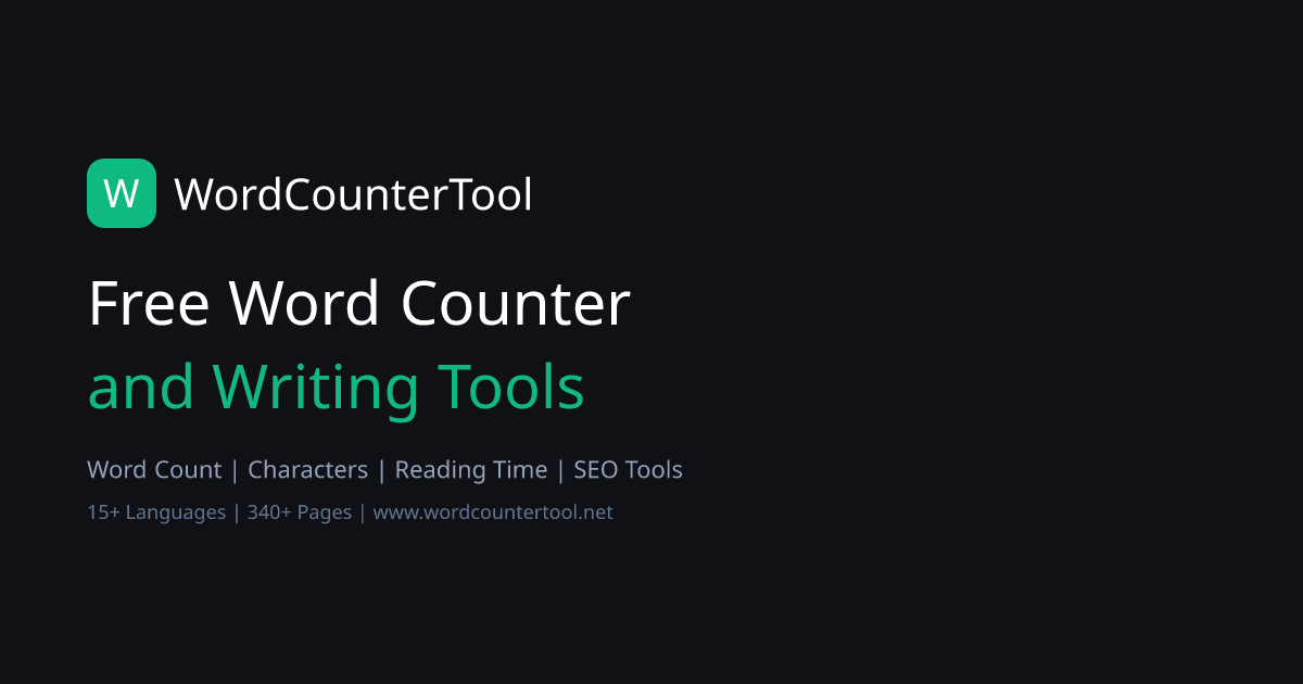 Arabic Word Counter — Count Arabic Words Free (2026) | WordCounterTool.net
